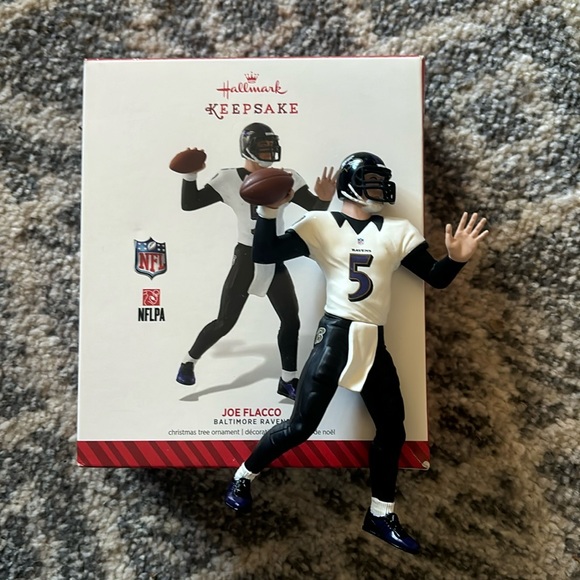 Hallmark | Holiday | 24 Hallmark Joe Flacco Baltimore Ravens Ornament ...